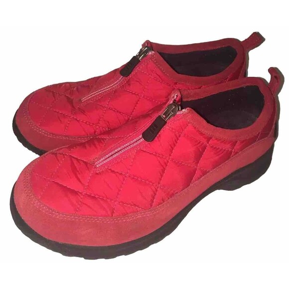 Lands' End | Shoes | Lands End Quilted Bootie Red Shoes Womens Size 9 B ...